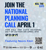 National Planning Call for the April 8 Day of Action - Rutgers AAUP-AFT
